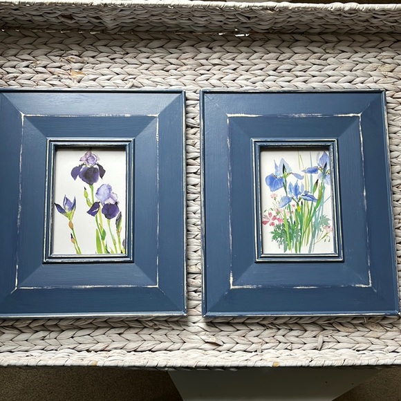 Accents | Two Picture Frames Rustic Farmhouse Blue | Poshmark